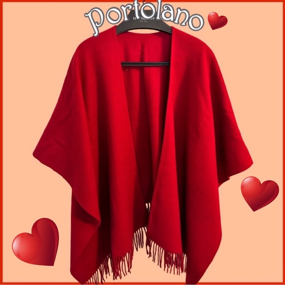 Portolano | Accessories | Portolano Bright Red Shawl Scarf Wrap | Poshmark